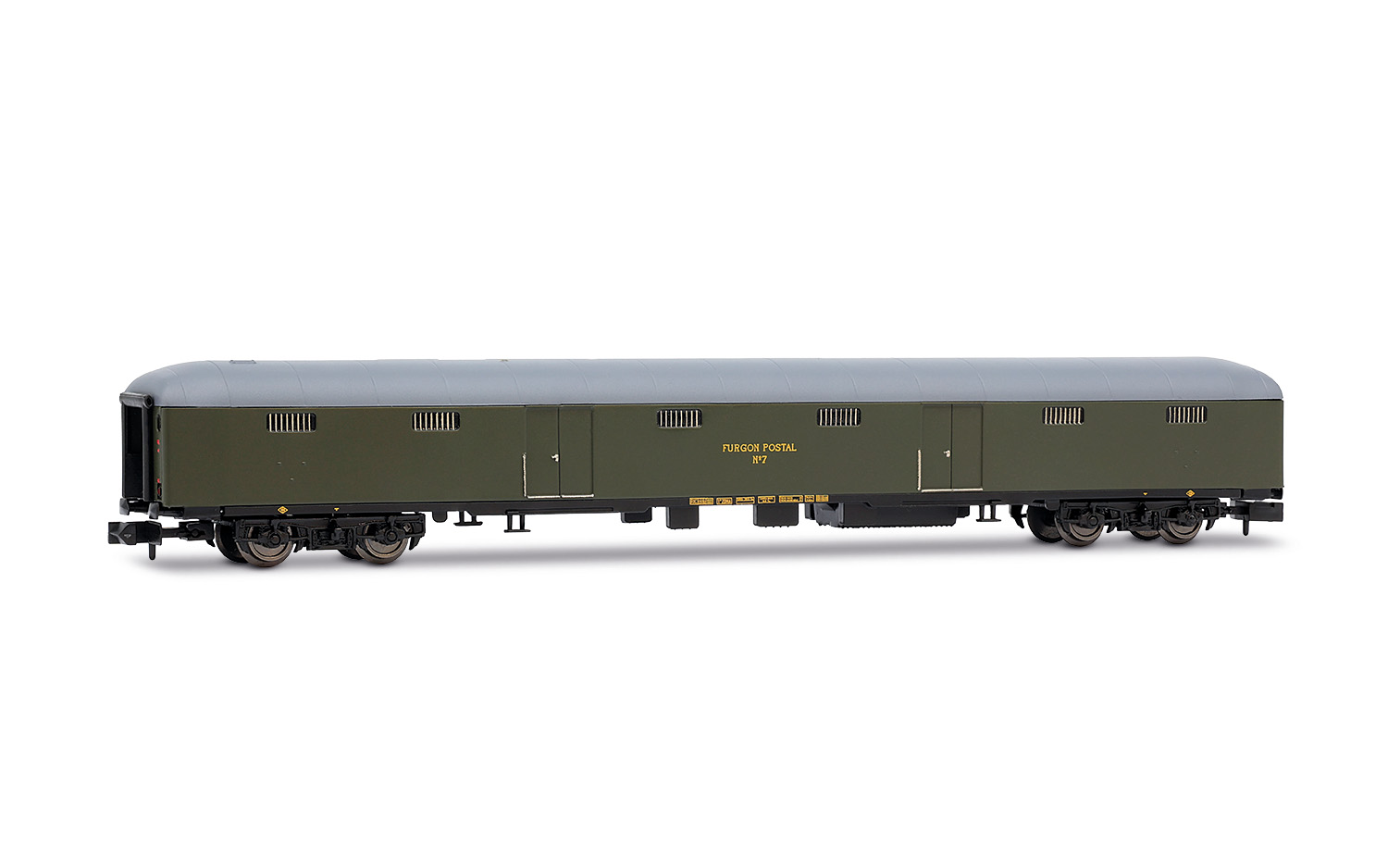 HN4505 RENFE, DGCT-7 postal van "Furgón Postal nº7", olive green livery ...