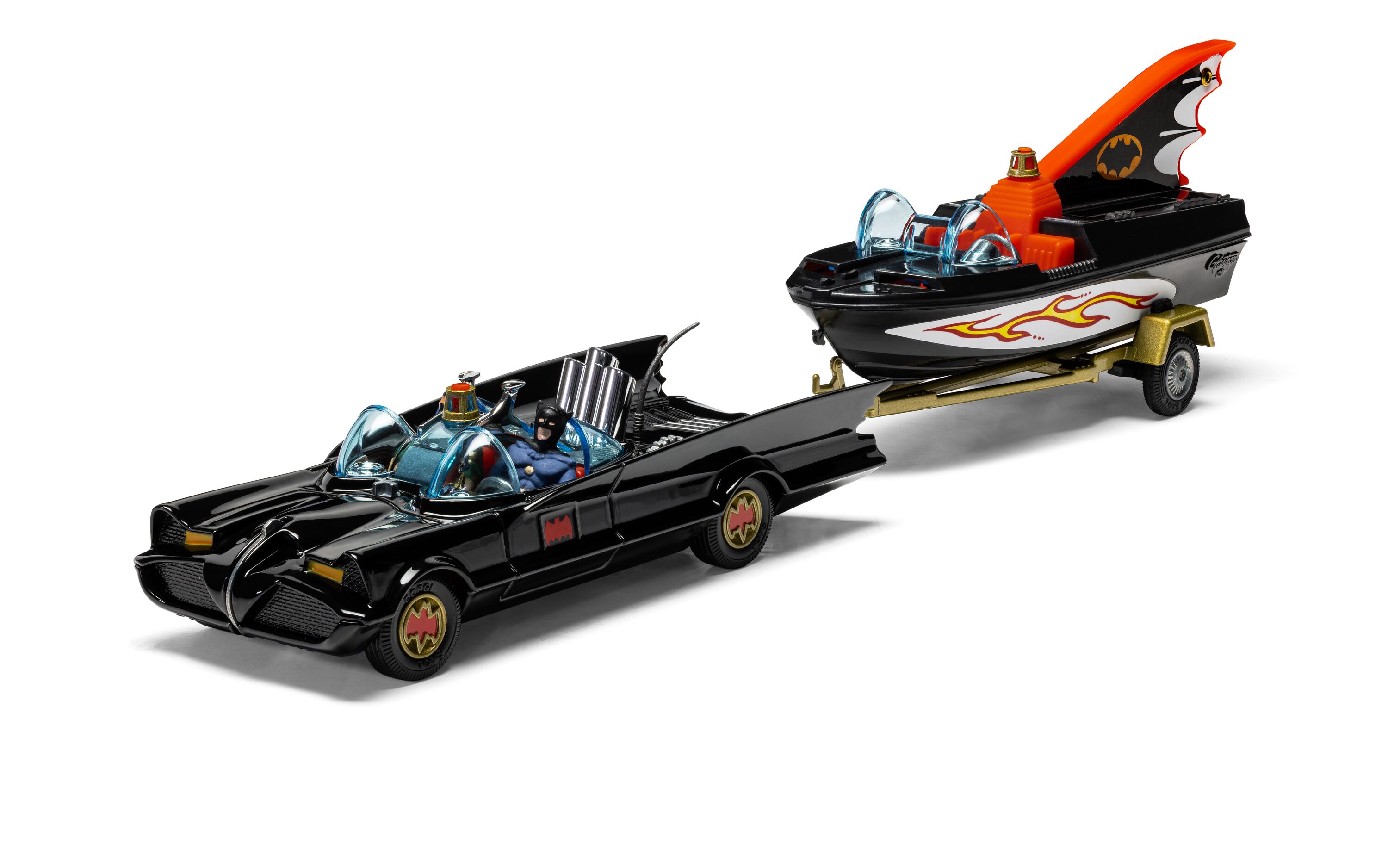 BUNDLEC35 Corgi Toys - Batmobile & Bat Boat