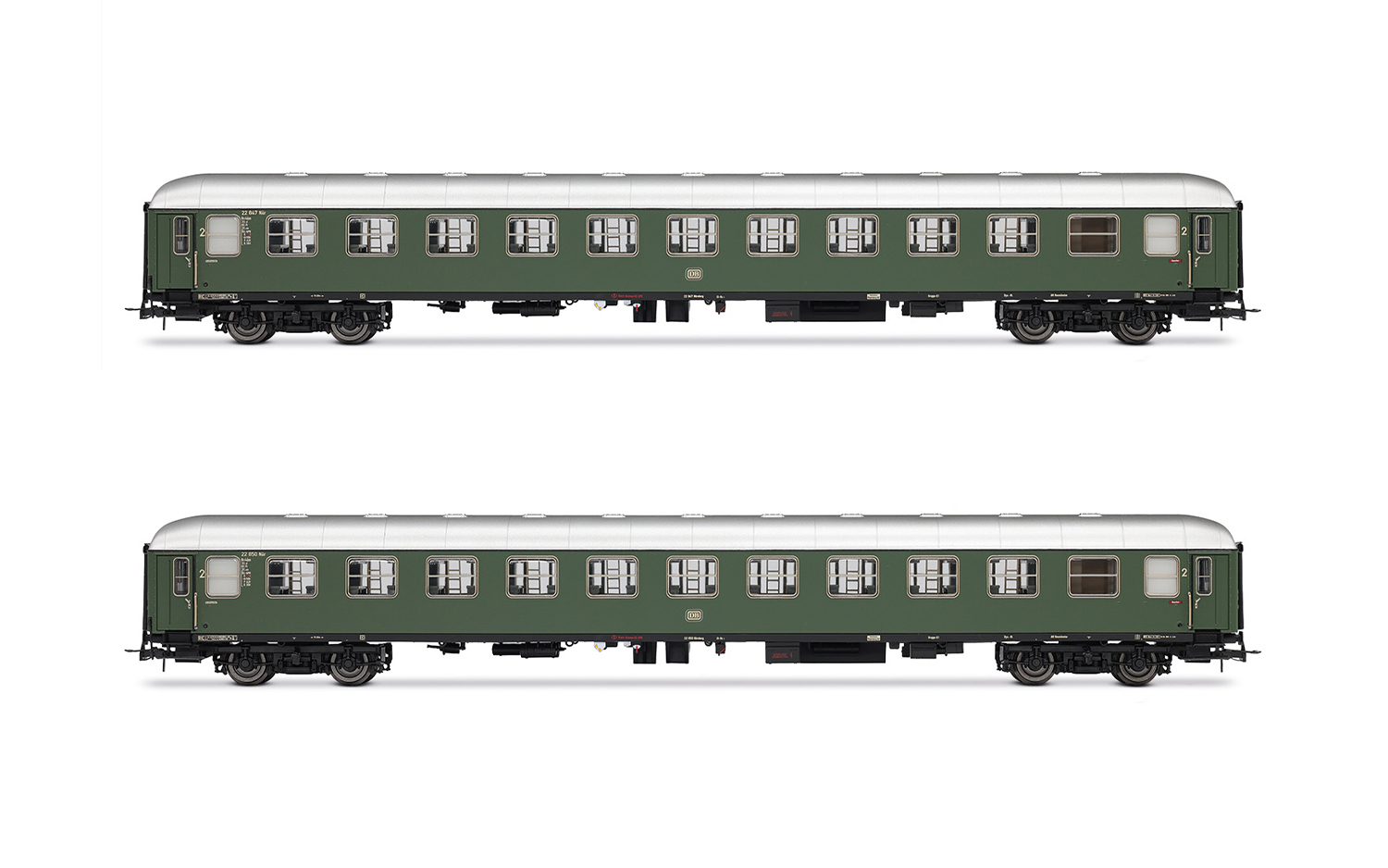 HR4377 DB, 2-unit pack couchette coaches Bcm 243, green livery, ep. III