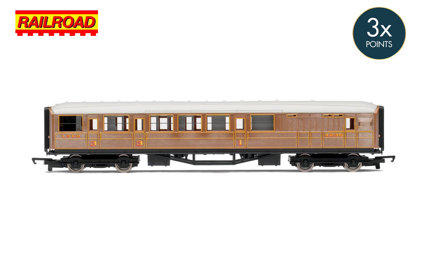 R4333 LNER, Brake Composite Coach - Era 3
