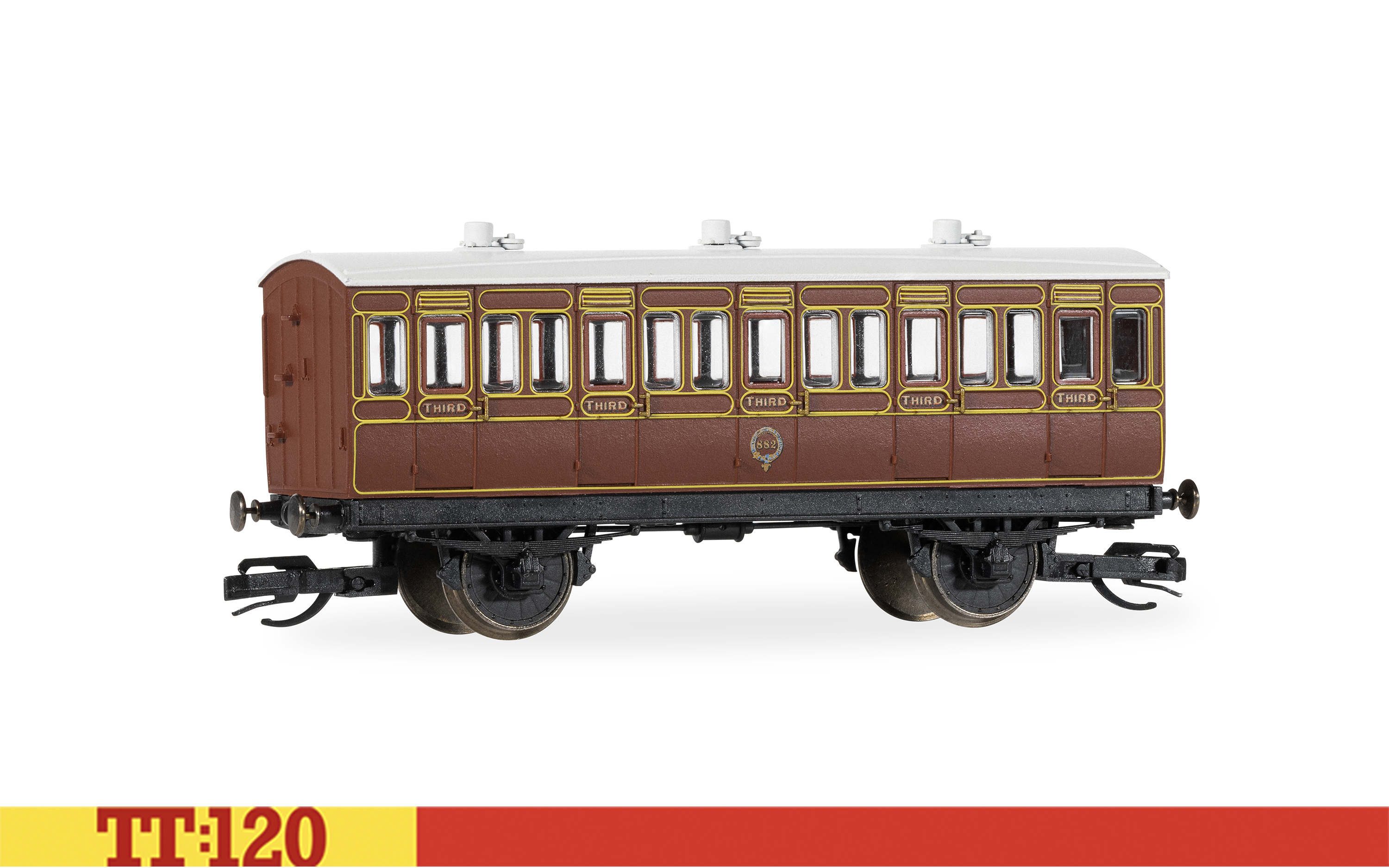 TT4056 LB&SCR - 4 Wheel - '882' - Third Class Coach