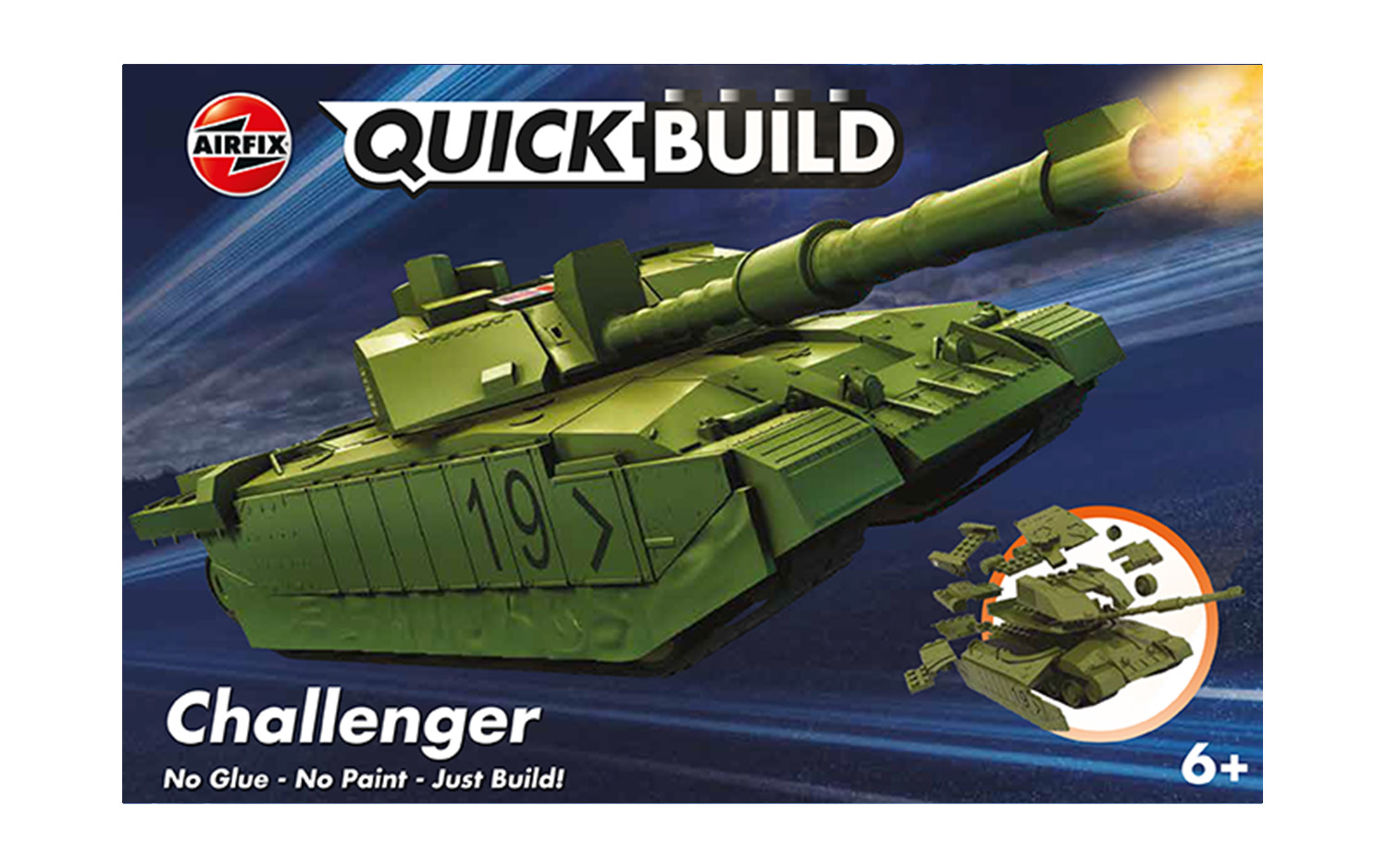 J6022 QUICKBUILD Challenger Tank Green