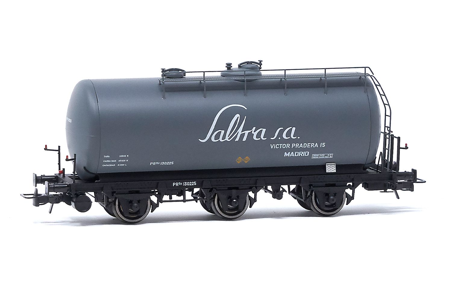 HE6053 RENFE, 2-unit set 3-axle tank wagon, Saltra livery, ep. III