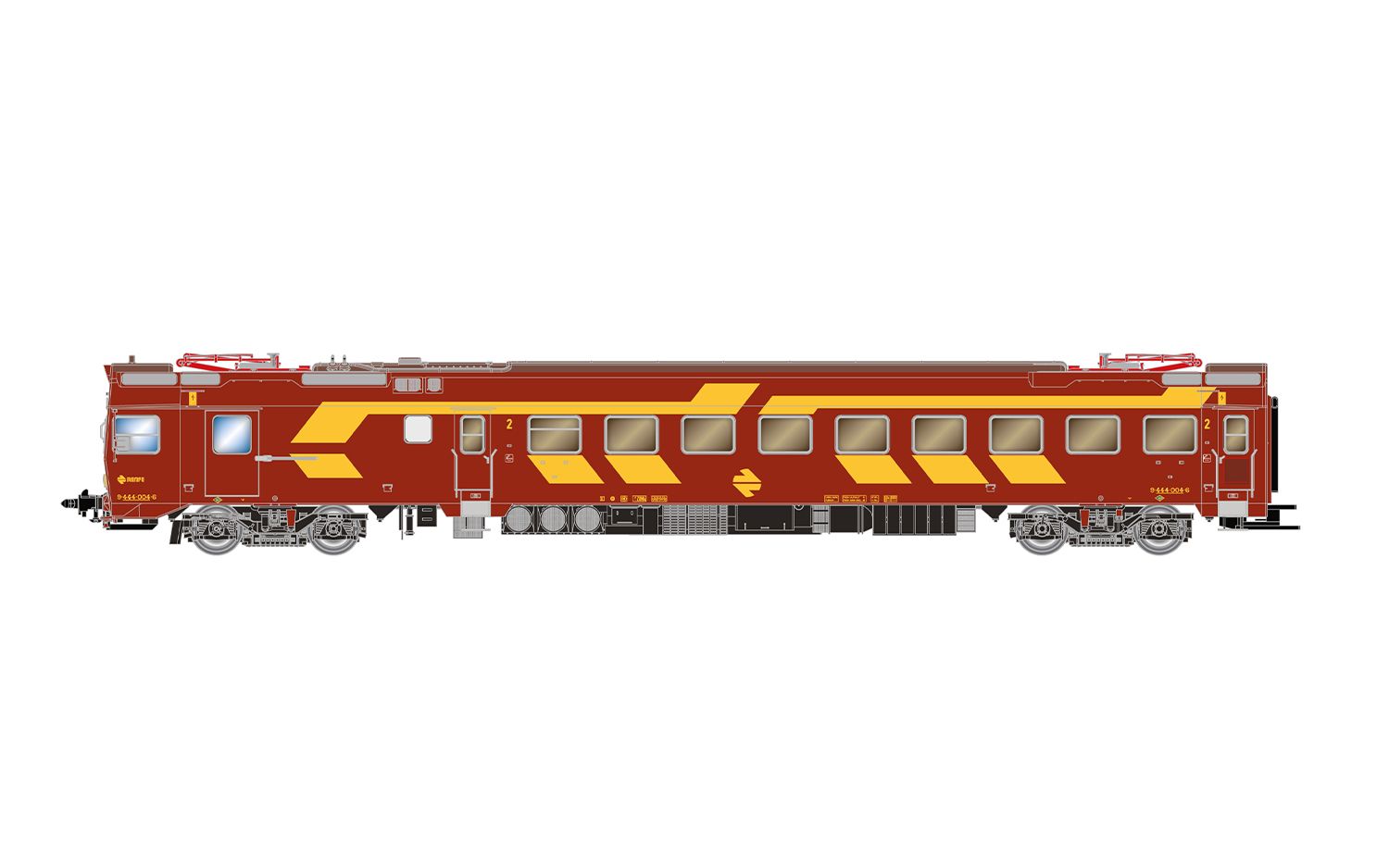 HE2020S RENFE, electric unit 444, red-yellow livery, period IV with DCC ...