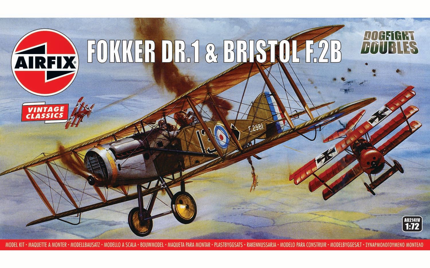 A02141V Fokker DR1 Triplane & Bristol Fighter Dogfight Double