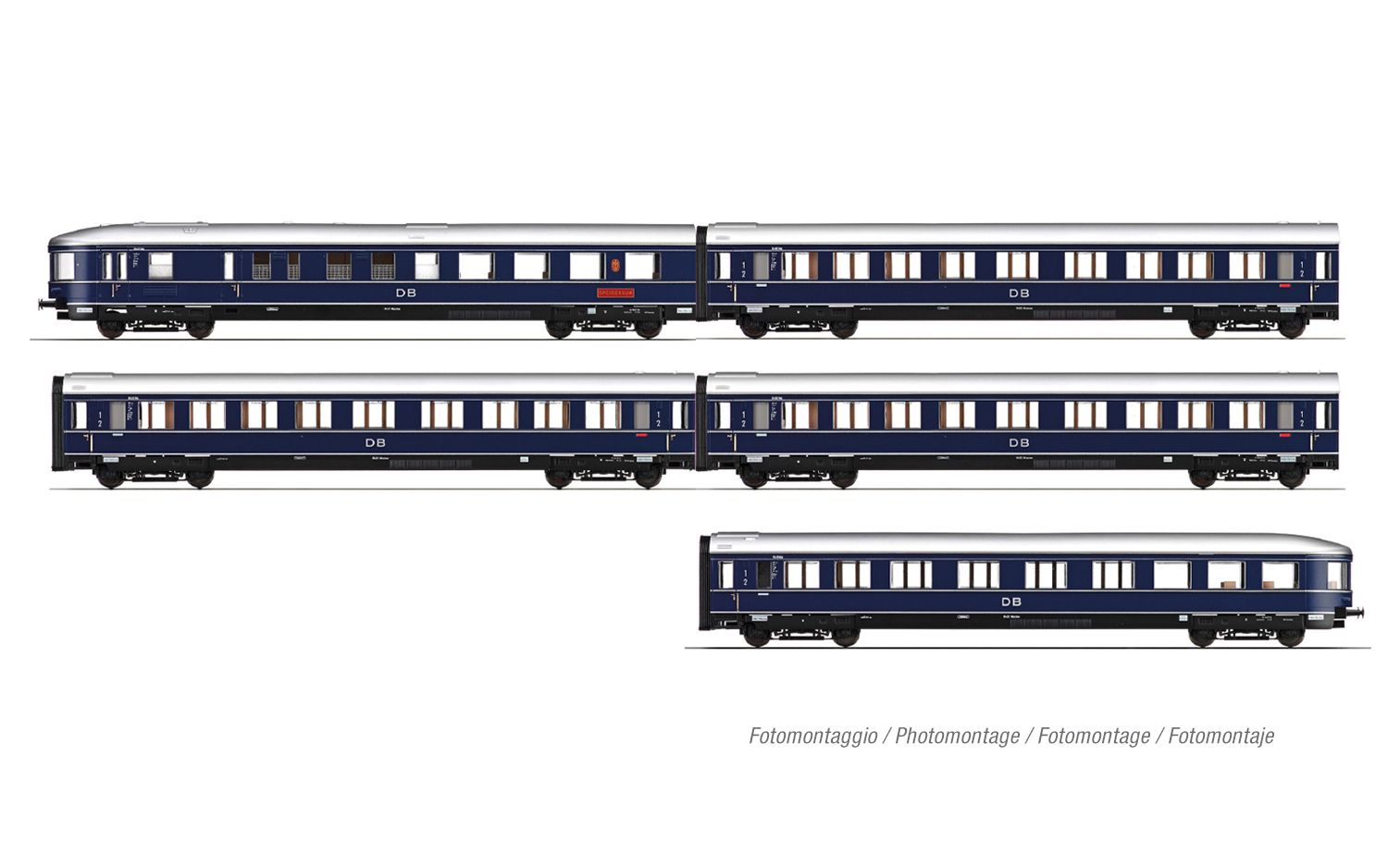 HR4389 DB, 5-unit pack passanger train "Blauer Enzian", blue livery, ep ...