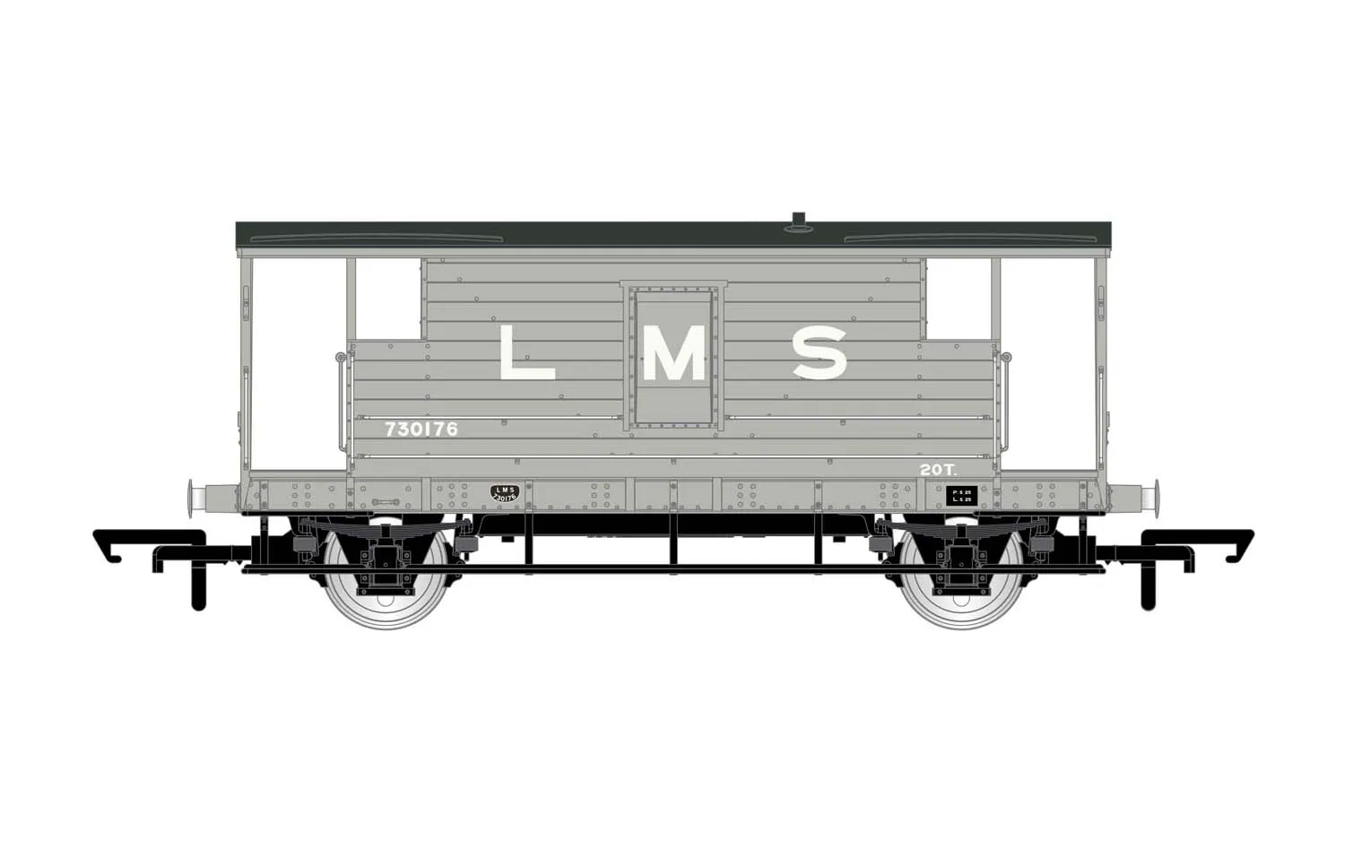 R6907A LMS, D1919 20T Brake Van, 730473 - Era 3