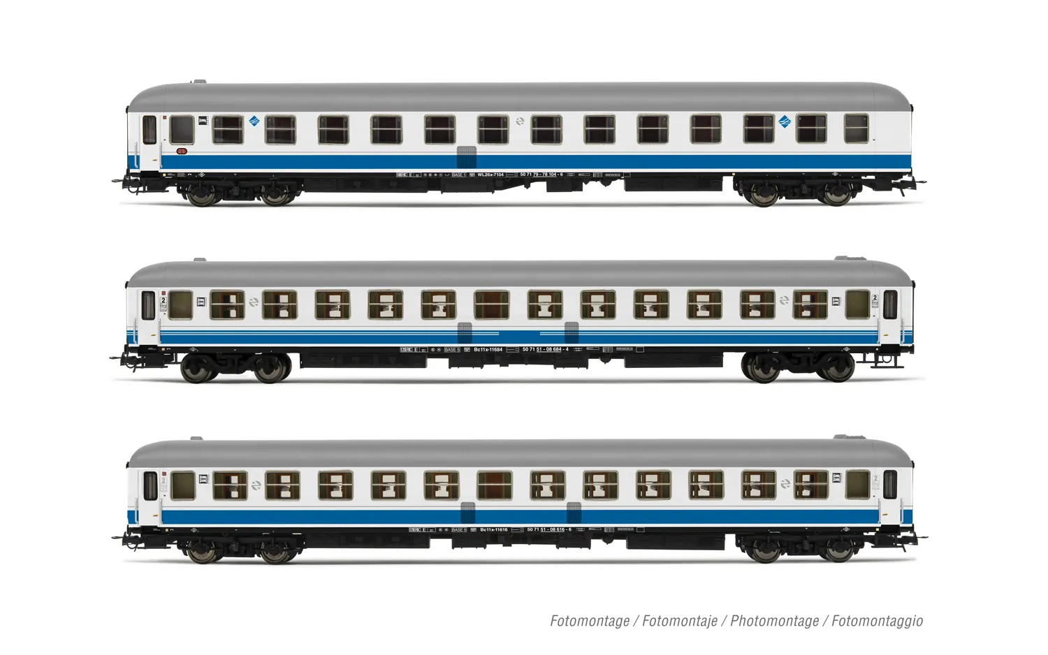 HE4019 RENFE, 3-unit set "Estrella Picasso", 2 x 11600 couchettes coach ...