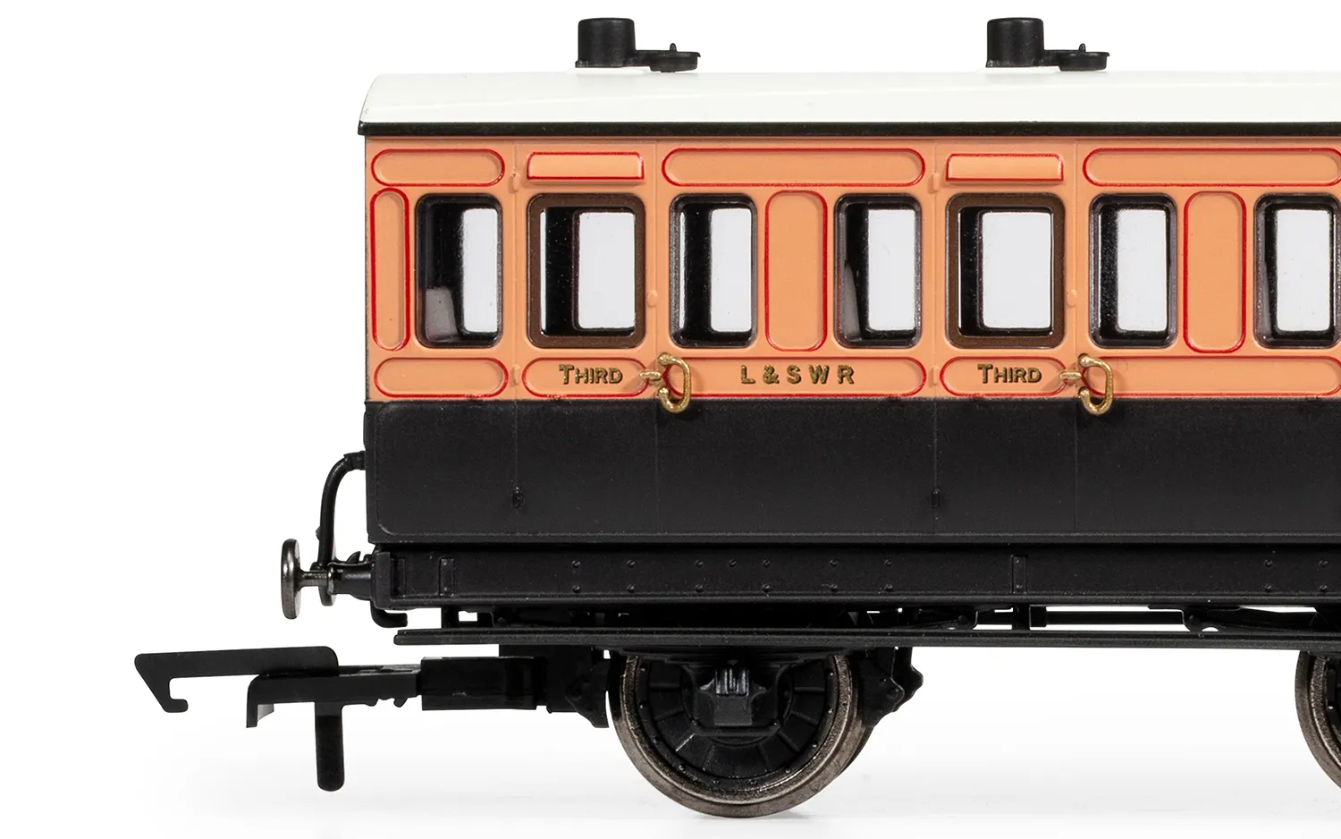 R40293 LSWR, 6 Wheel Coach, 3rd Class, 648 - Era 2