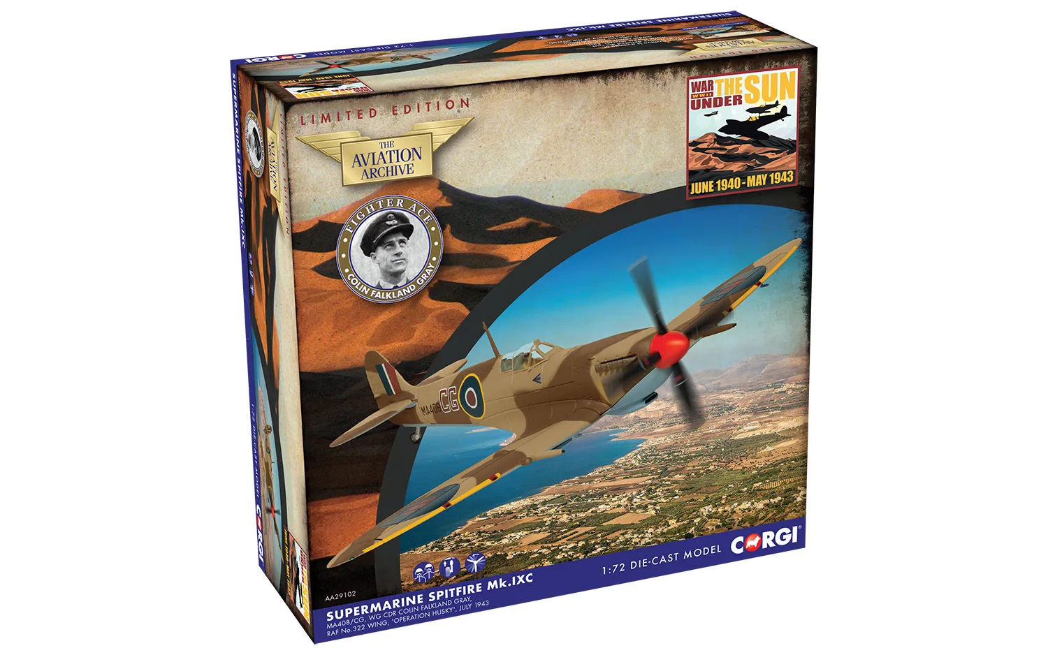 AA29102 Supermarine Spitfire MkIXc, MA408, RAF 322 Wing, Group Captain ...