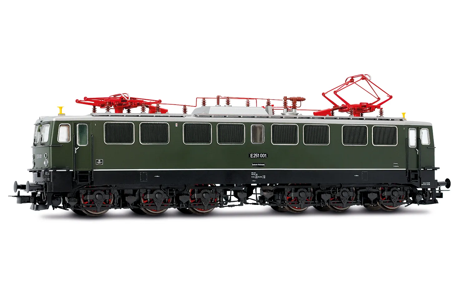 HR2941S DR, 6-axle electric locomotive E251 001, green livery with ...