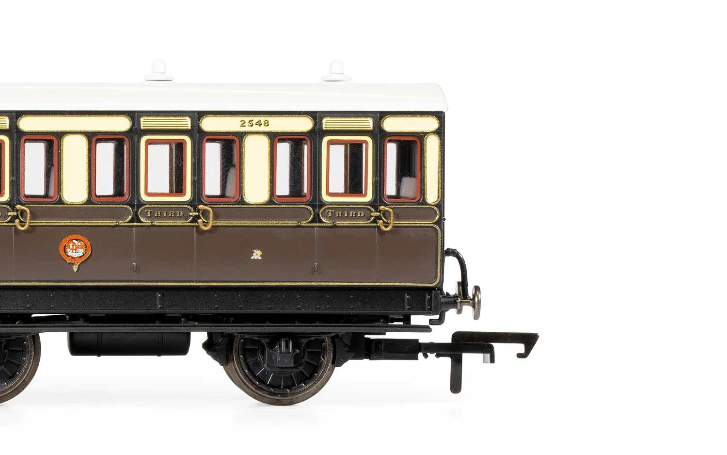 R40308 GWR, 6 Wheel Coach, 3rd Class, 2548 - Era 2/3