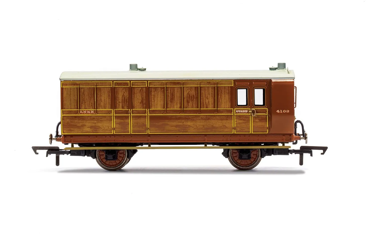 R40084 LNER, 4 Wheel Coach, Brake Baggage, 4103 - Era 3