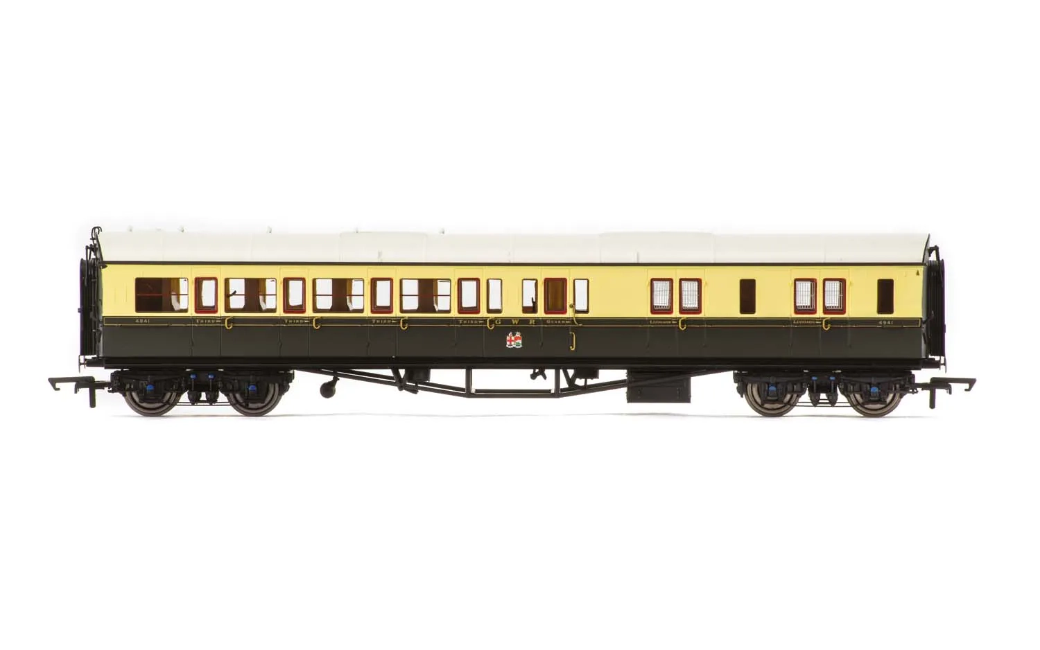 R4680A GWR, Collett 'Bow Ended' Corridor Brake Third (R/H), 4941 - Era 3