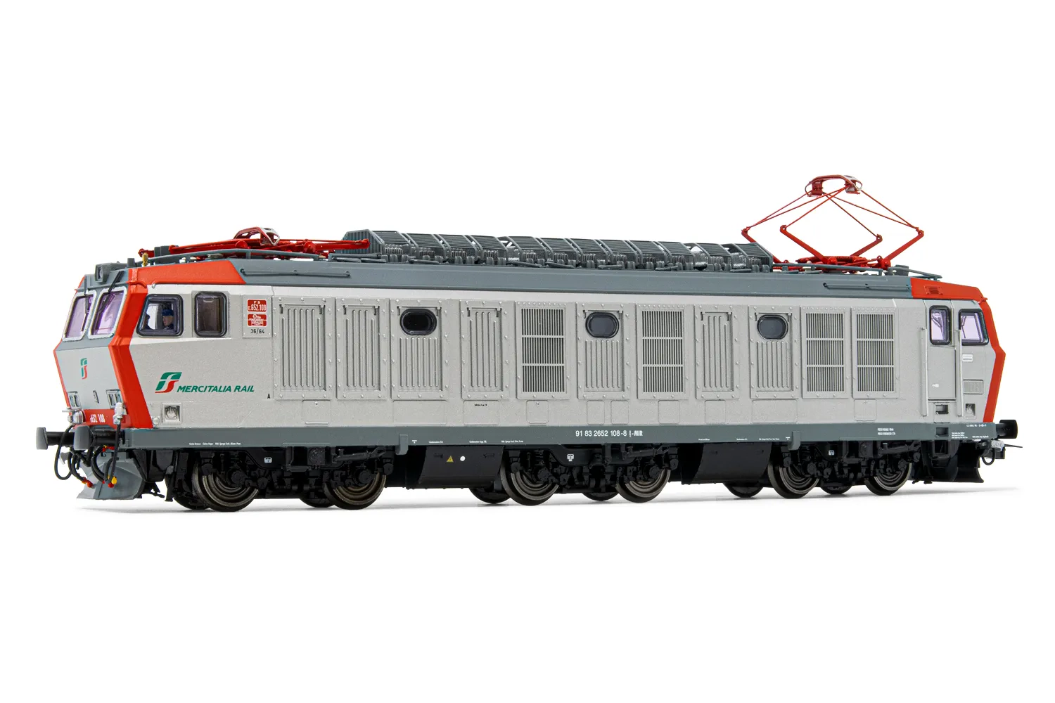 HR2797 FS, electric locomotive class E.652, silver/red livery, "FS ...