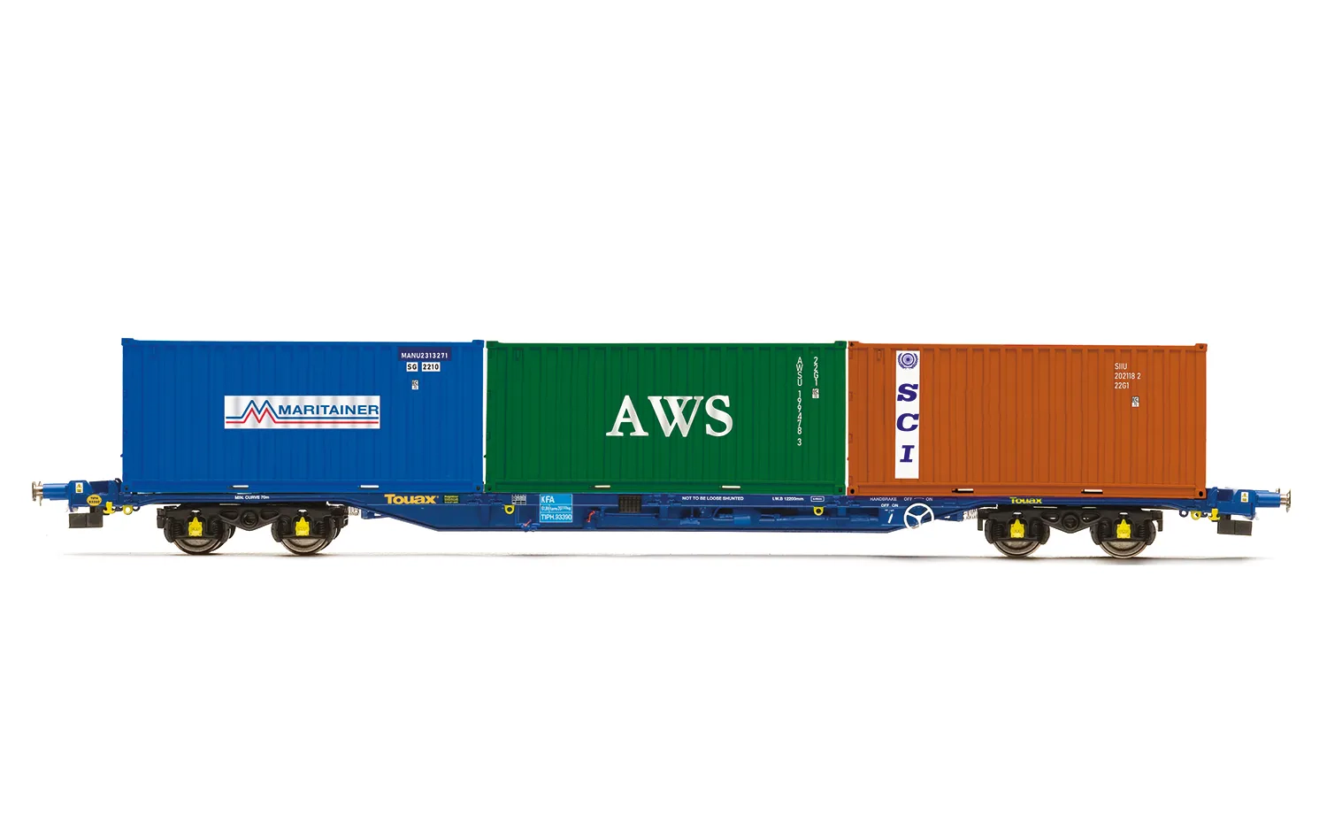 R60131 Touax, KFA Container Wagon with 3 x 20' Containers - Era 11