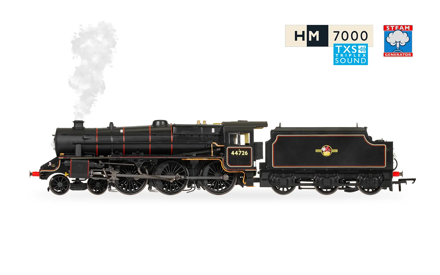R30225SS BR, Stanier 5MT 'Black 5', 4-6-0, 44726 With Steam Generator ...