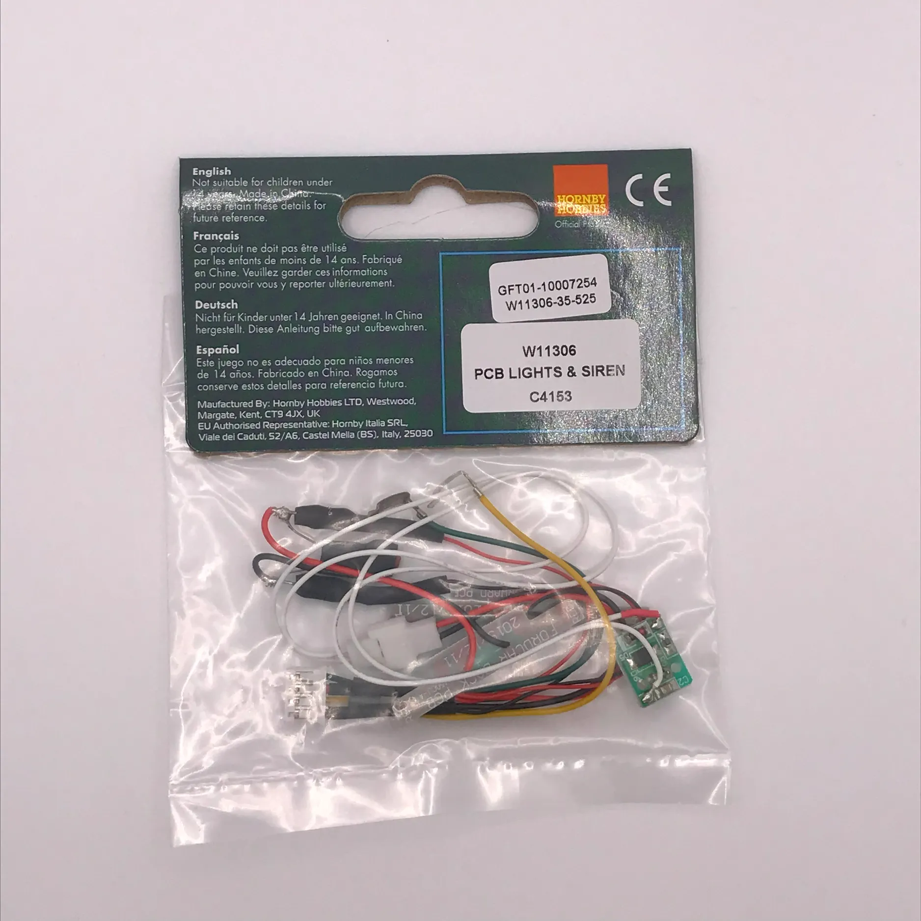W11306 Lights PCB & car wire harness, LIGHT PCB & CAR WIRES C4153