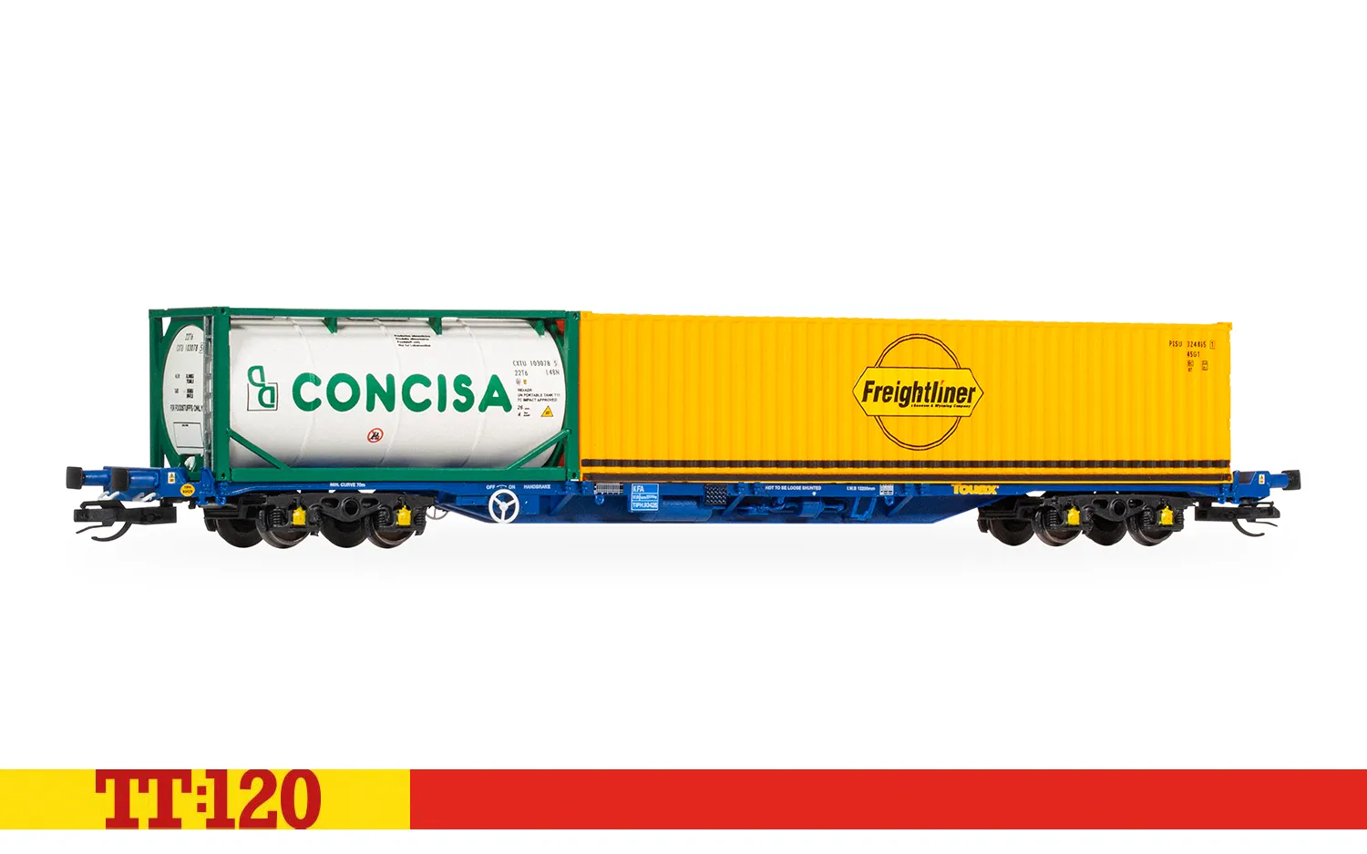 TT6031 Touax KFA Container Wagon with 1x20 & 1x40 Containers
