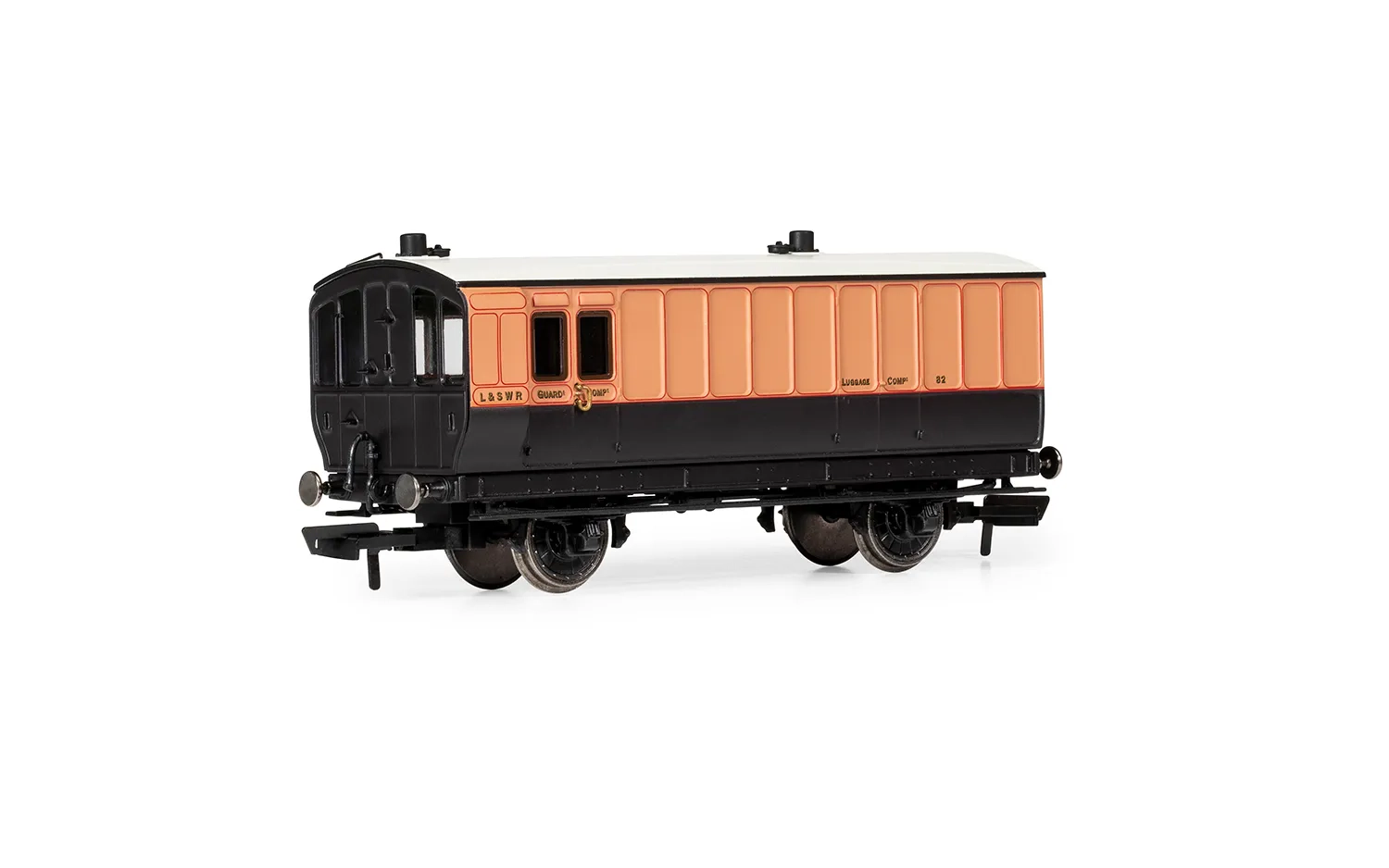 R40295 LSWR, 4 Wheel Coach, Passenger Brake, 82 - Era 2