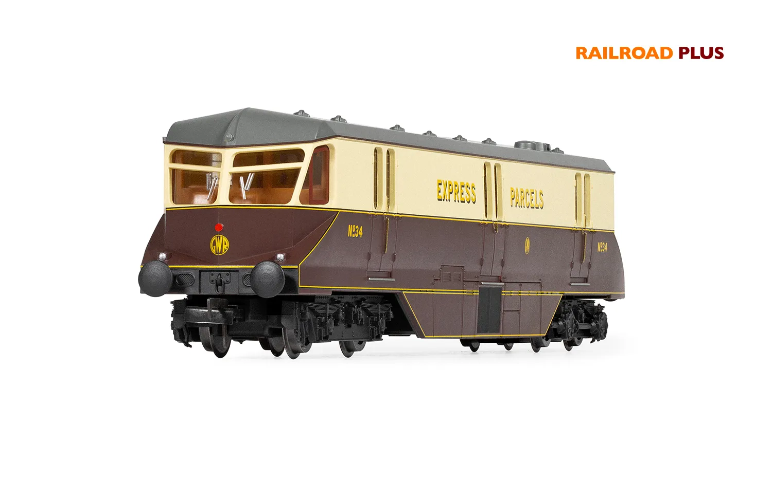 R30384 RailRoad Plus GWR, Bo-Bo, No. 34 Parcels Car - Era 3
