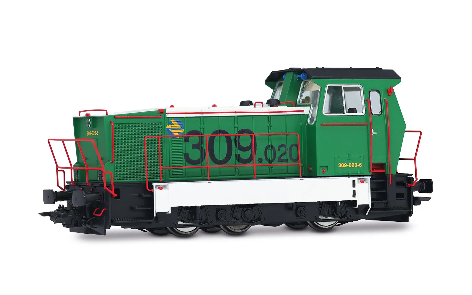HE2027S ADIF, diesel shunting locomotive class 309, green/white livery ...