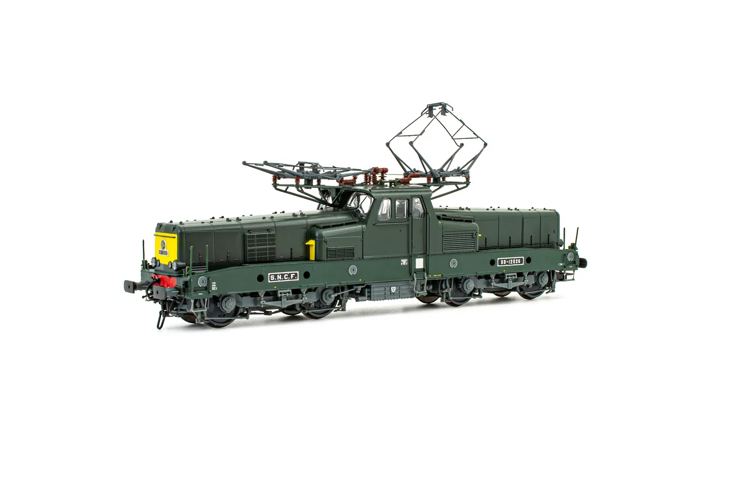 HJ2339 Jouef (H0 1:87) SNCF, electric locomotive class BB 12000 in green and yellow livery, BB ...