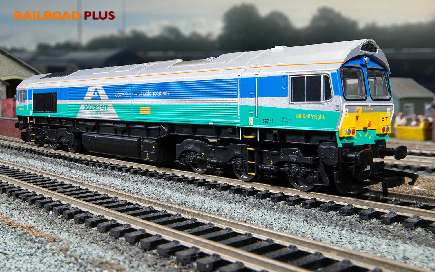 R30428 RailRoad Plus: Class 66 - Aggregates Industries - 66711 'Sence'