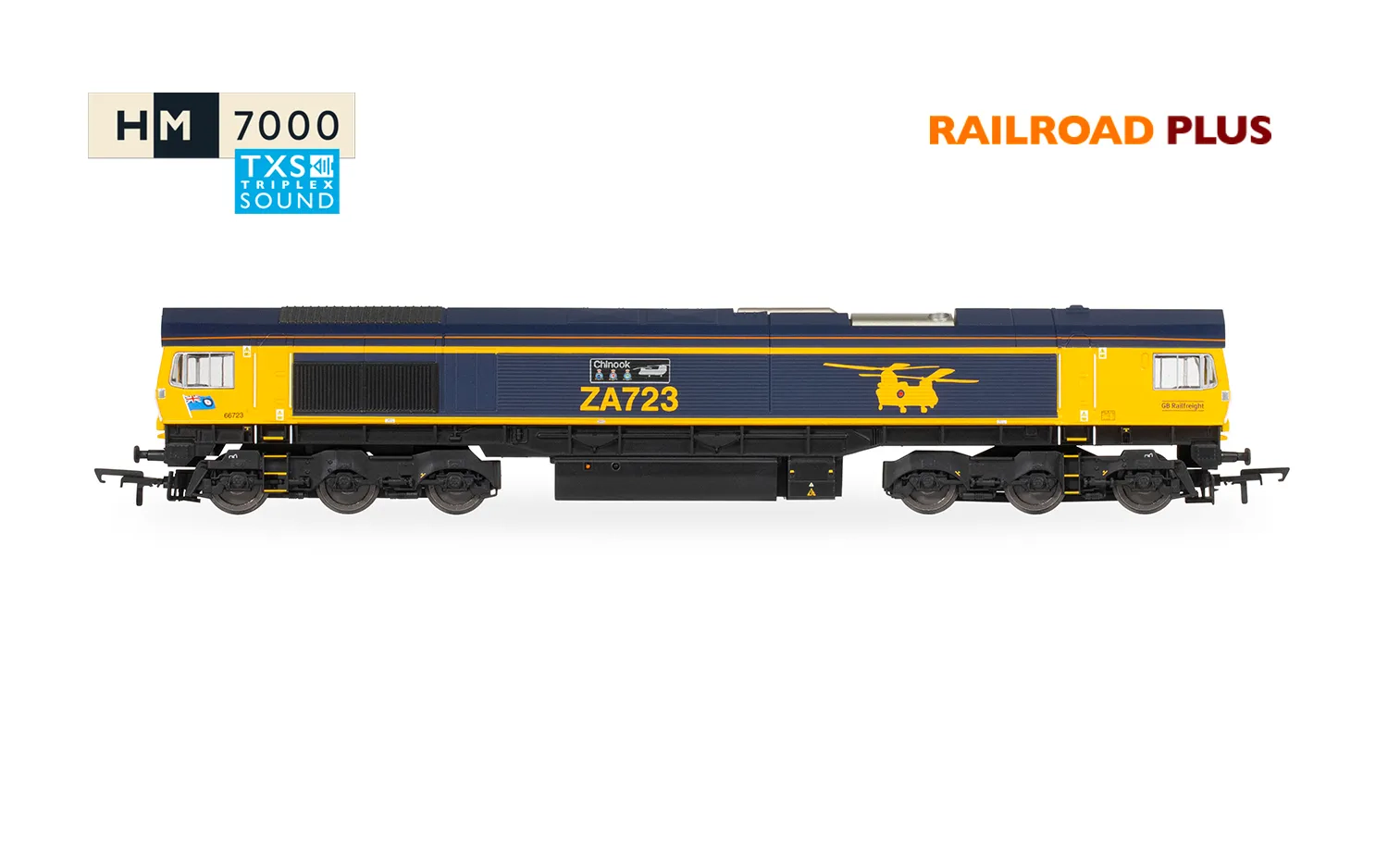 R30429TXS RailRoad Plus: Class 66 - GBRf - 66723 Chinook (DCC Sound Fitted)