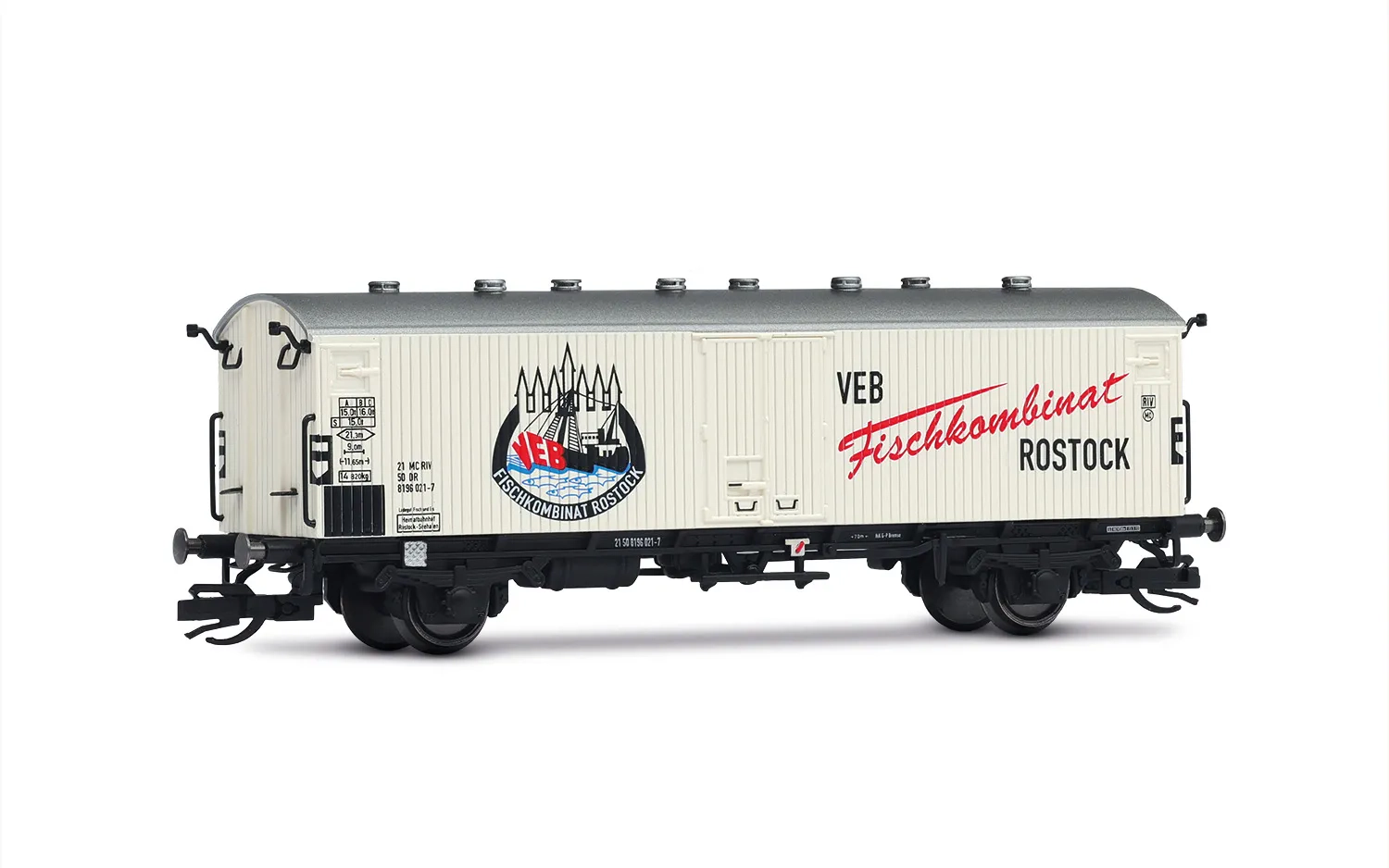 HN9754 DR, 2-axle refrigerated wagon "VEB Fischkombinat Rostock", ep. IV