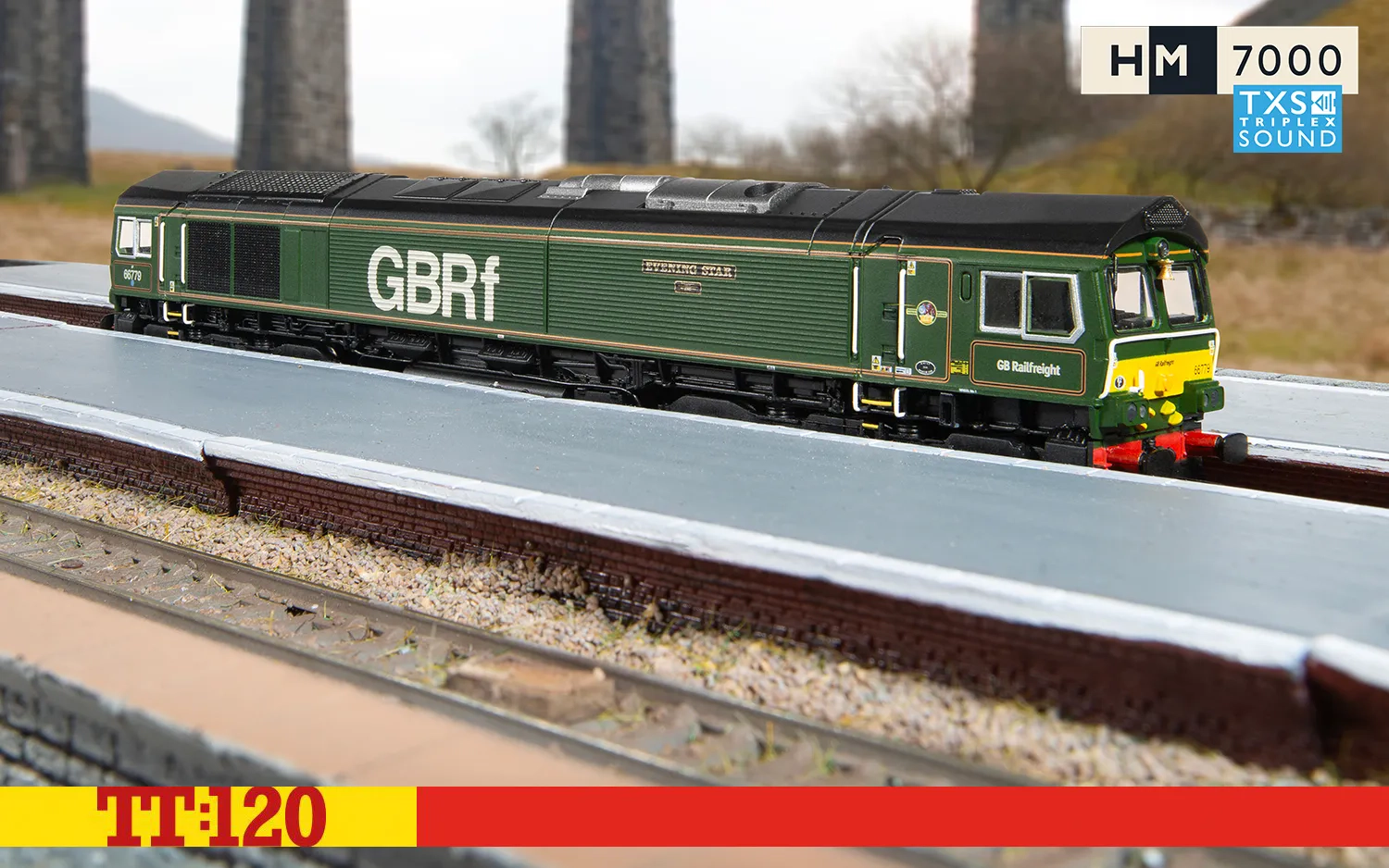 TT3018TXSM GBRf, Class 66, Co-Co, 66779, 'Evening Star' Digital - Era 11