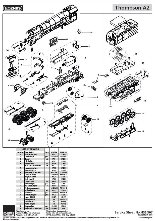 R30395SS BR Early - Thompson A2-2 - 60501 'Cock O the North' (Steam ...