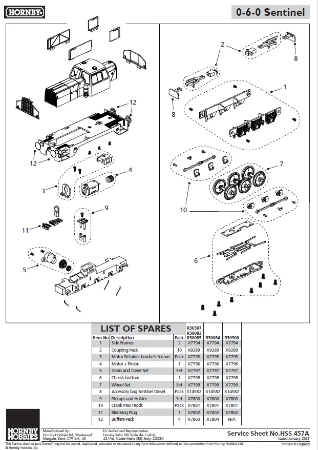 R30084 MSC, Sentinel, 0-6-0, 3001 - Era 8