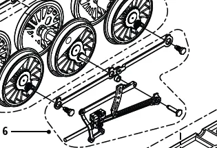 X6219 Thompson L1 Valve Gear and Coupling Rod Set