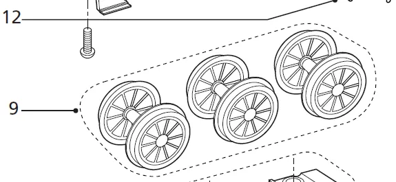 X6477 Fowler 2P Class Tender Wheel Set (R3028)