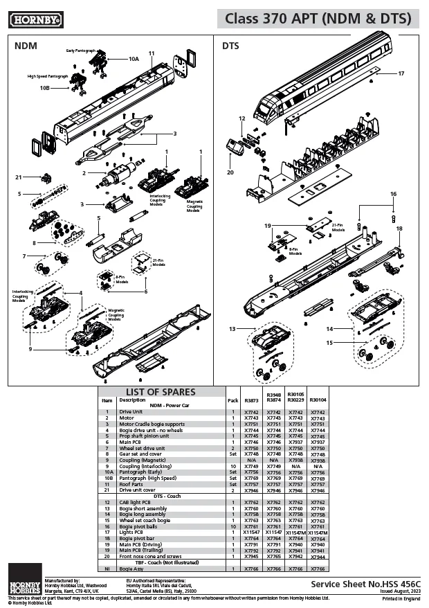 R30229 BR, Class 370 Advanced Passenger Train, Sets 370001 and 370002 ...