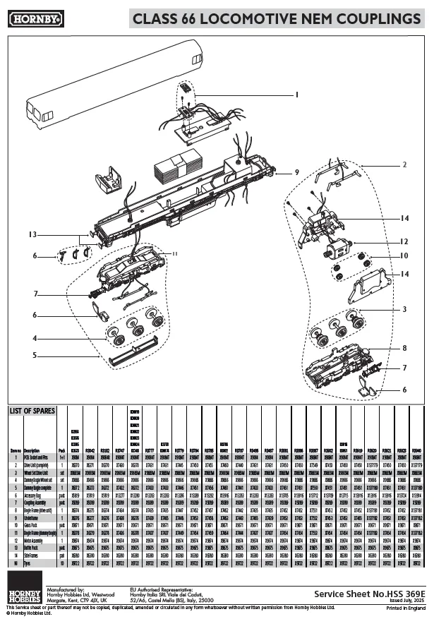 R30022 GBRf, Class 66, Co-Co, 66709 'Sorrento' - Era 10