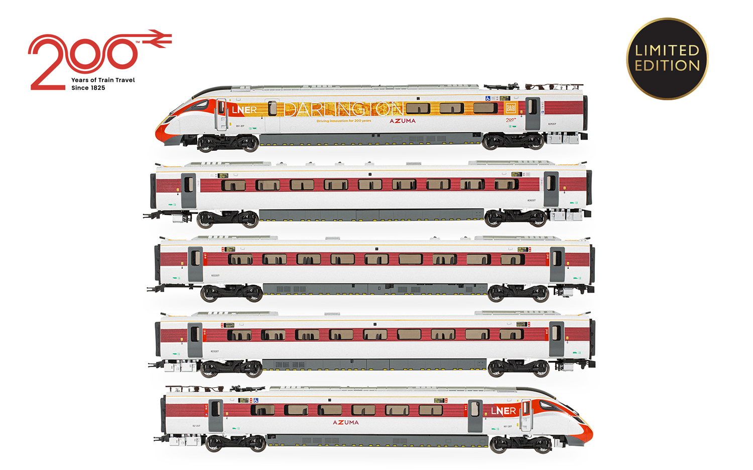 R30460 LNER Azuma - Class 801/2 - 5 Car Train Pack (Railway 200)