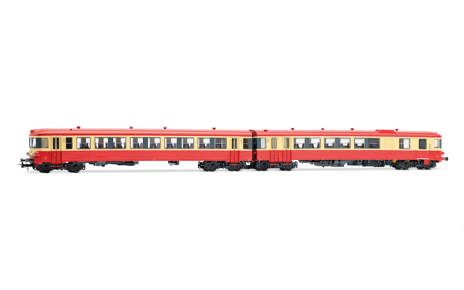 HJ2625 SNCF, 2-unit diesel railcar X 4300, red and cream livery, with ...