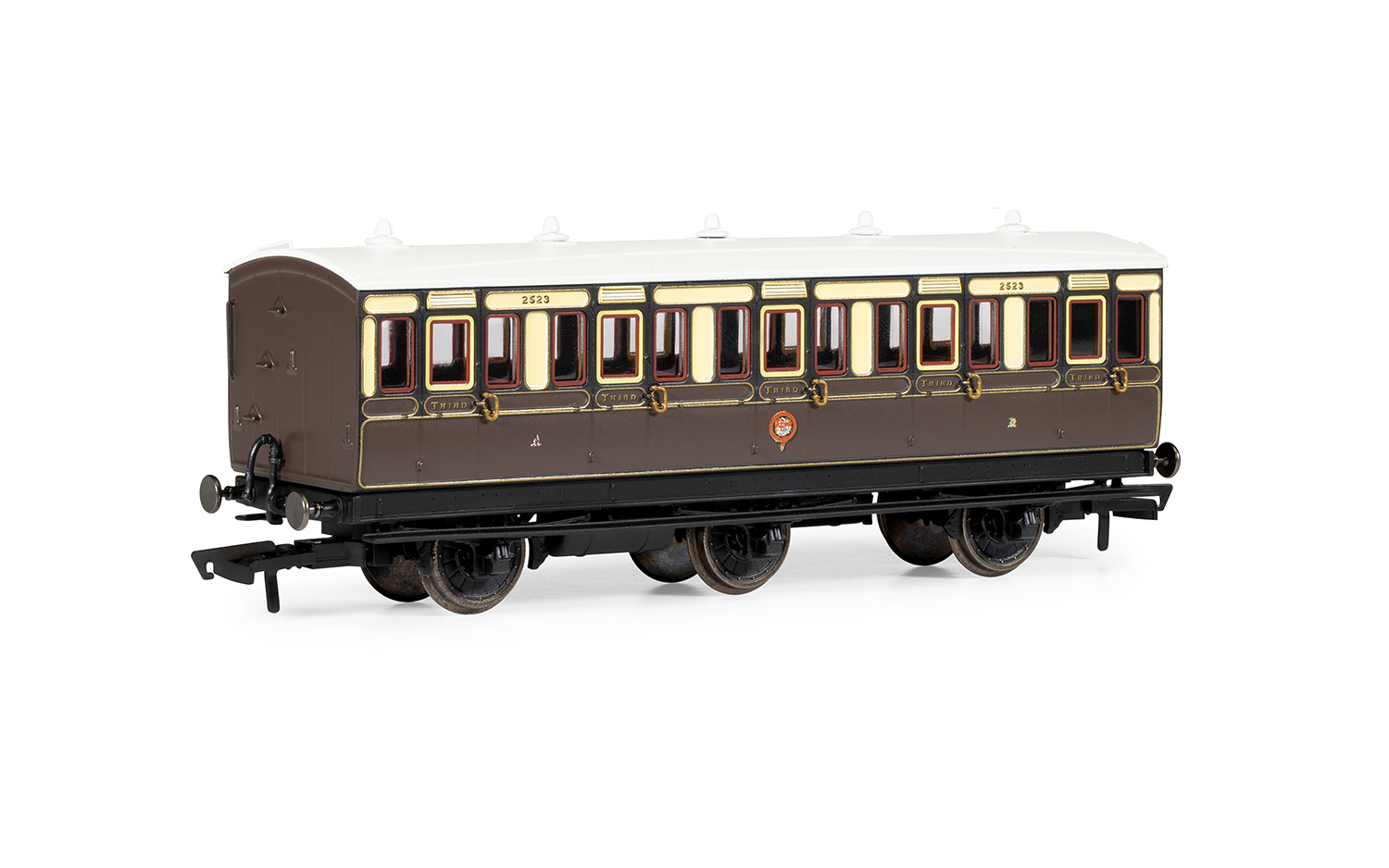 R40306 GWR, 6 Wheel Coach, 3rd Class, 2523 - Era 2/3