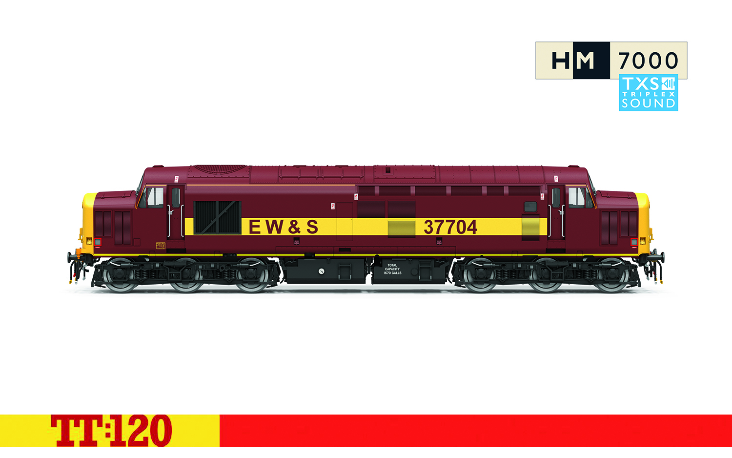 TT3037TXSM EWS - Class 37 - Diesel Electric - 37704 (DCC Sound Fitted)