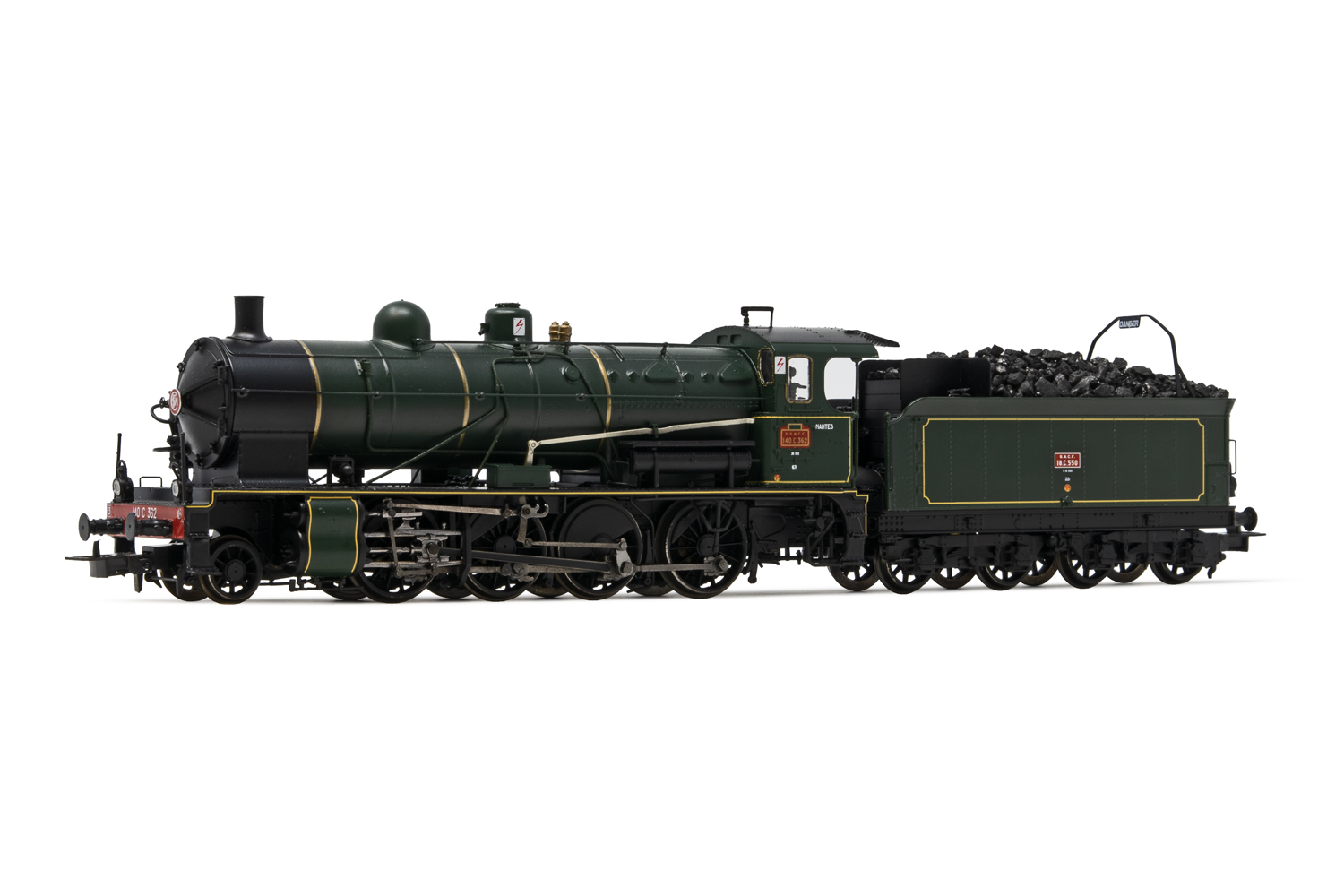 HJ2407S SNCF, steam locomotive 140 C 362, with tender 18 C 550, black ...