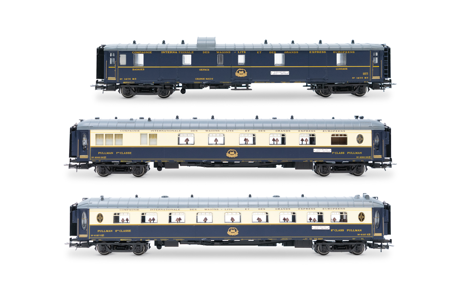 HR4391 CIWL, 3-unit pack "Edelweiss Pullman Express", set 2/2 (DD3, VPC Fleche d'Or + VP Étoile ...