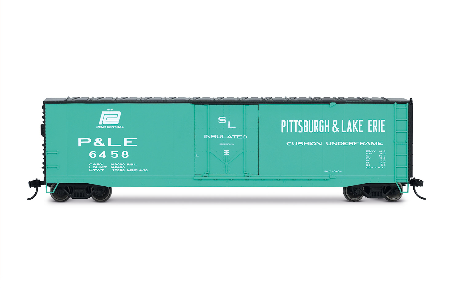 HR6663A P&LE, plug door boxcar, light blue livery without roof walkway ...