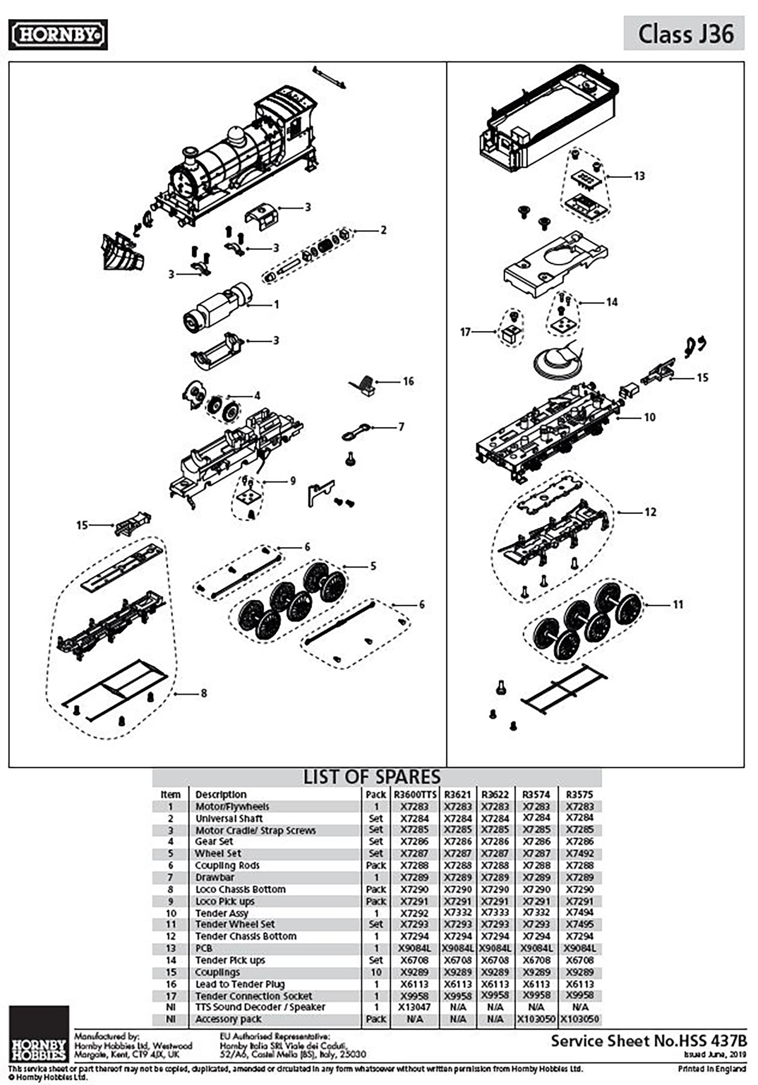 X9084L Lord Nelson PCB/Socket