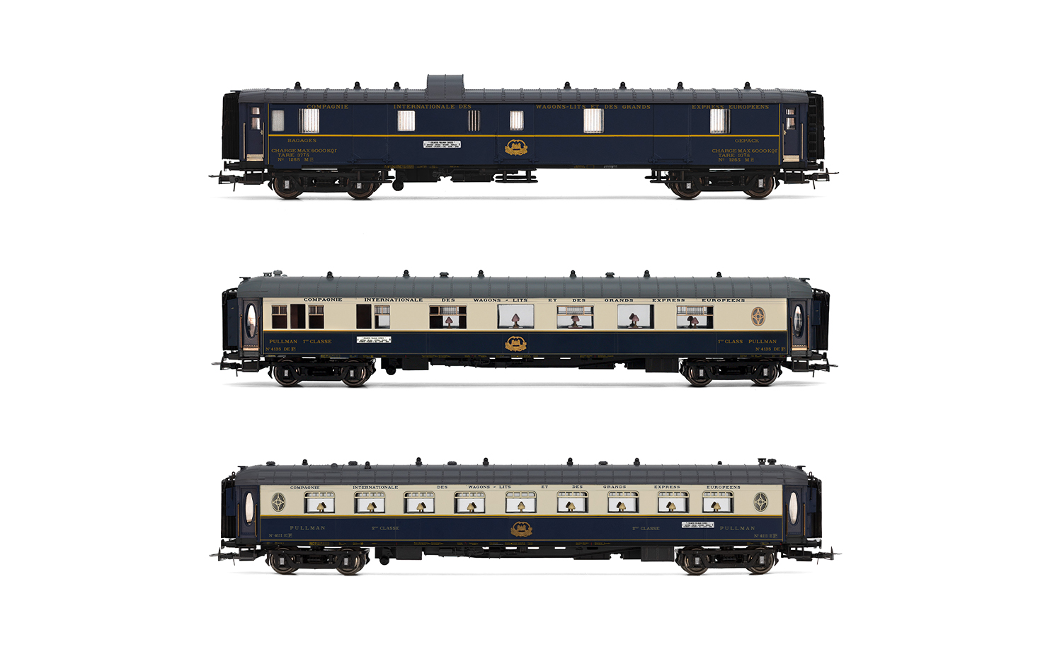 HR4390 CIWL, 3-unit pack "Edelweiss Pullman Express", set 1/2 (DD3, VPC Côte d´Azur + VP Étoile ...