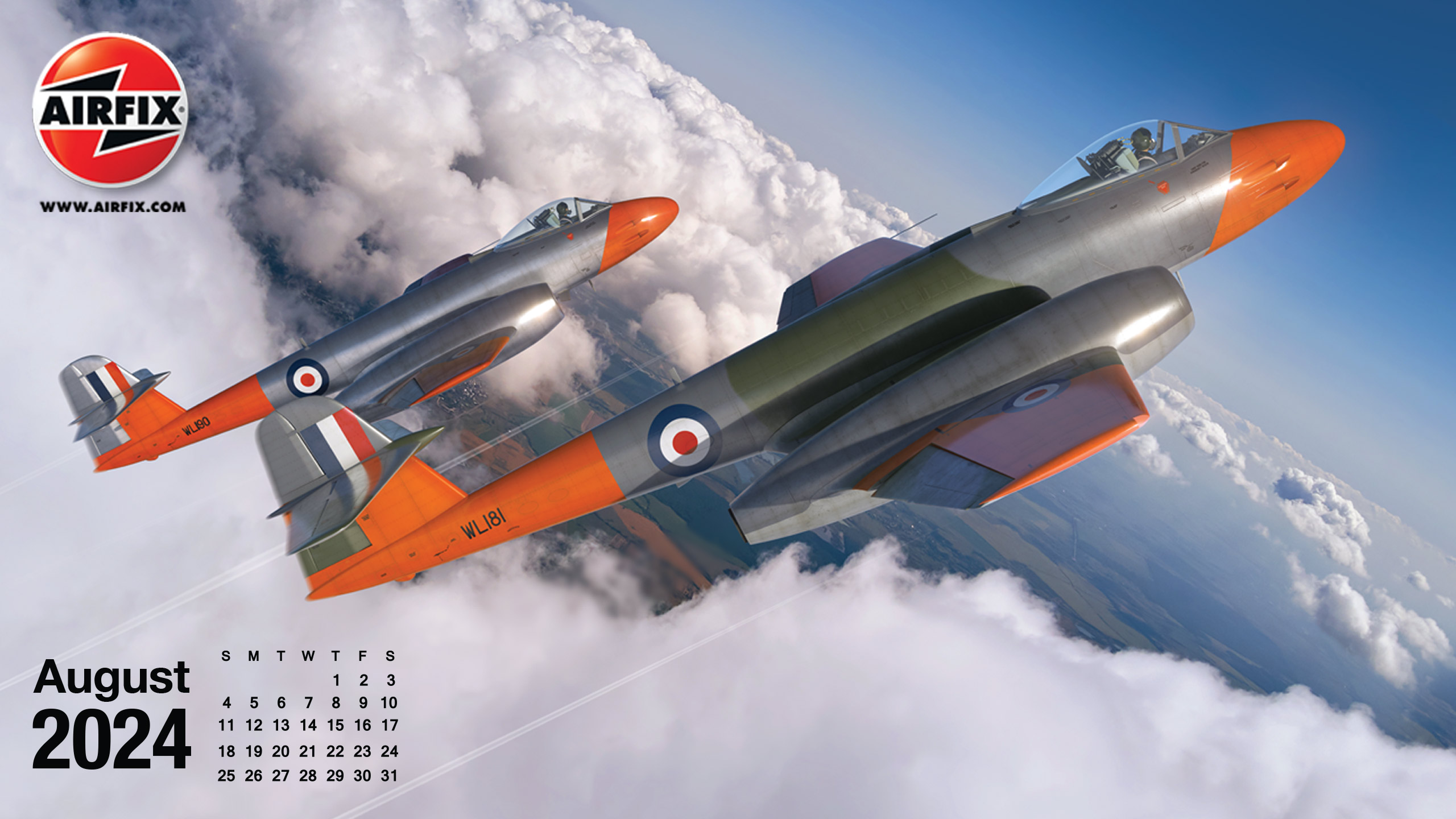 August 2024 Desktop Calendar :: Hornby Hobbies