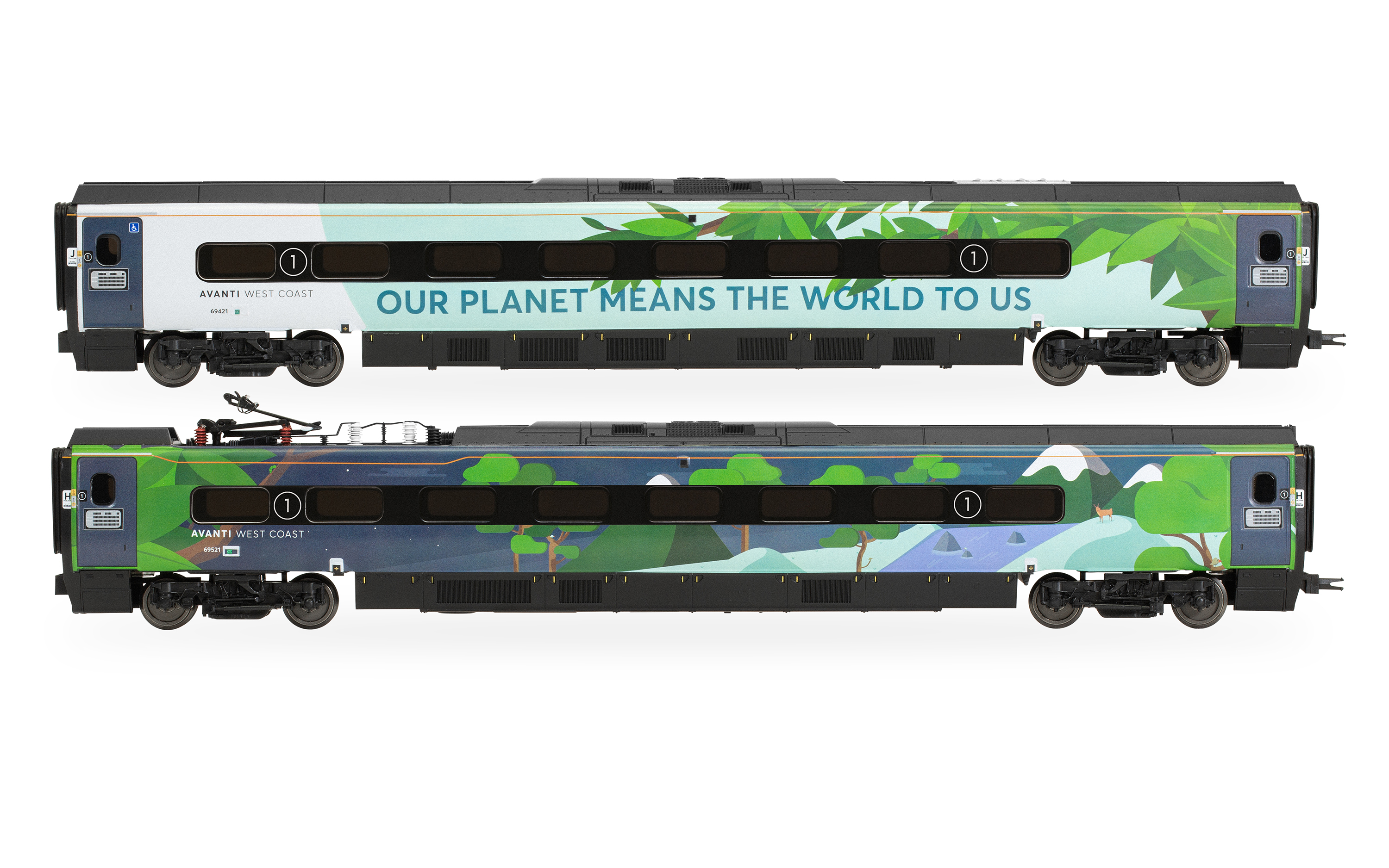 R40451 Avanti West Coast - Class 390 - 'Climate change' livery - Coach ...
