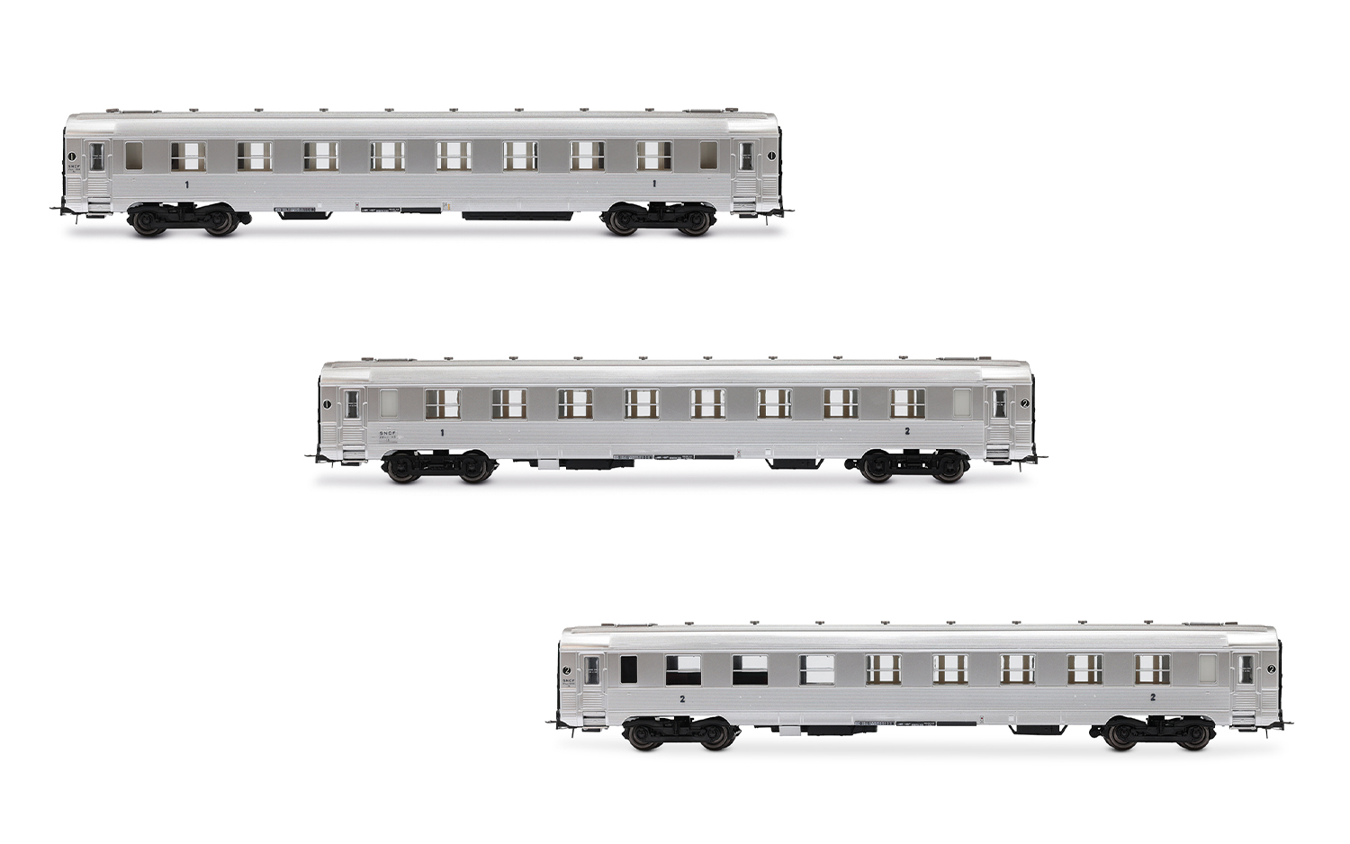 HJ4174 SNCF, 3-unit pack short DEV Inox coaches (A8myfi 1st cl ...