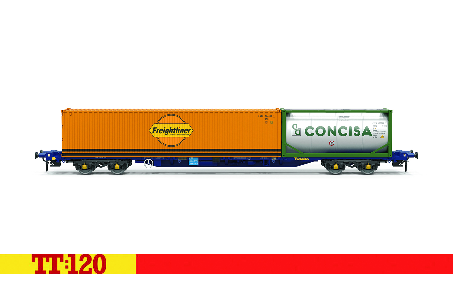 TT6031 Touax KFA Container Wagon with 1x20 & 1x40 Containers